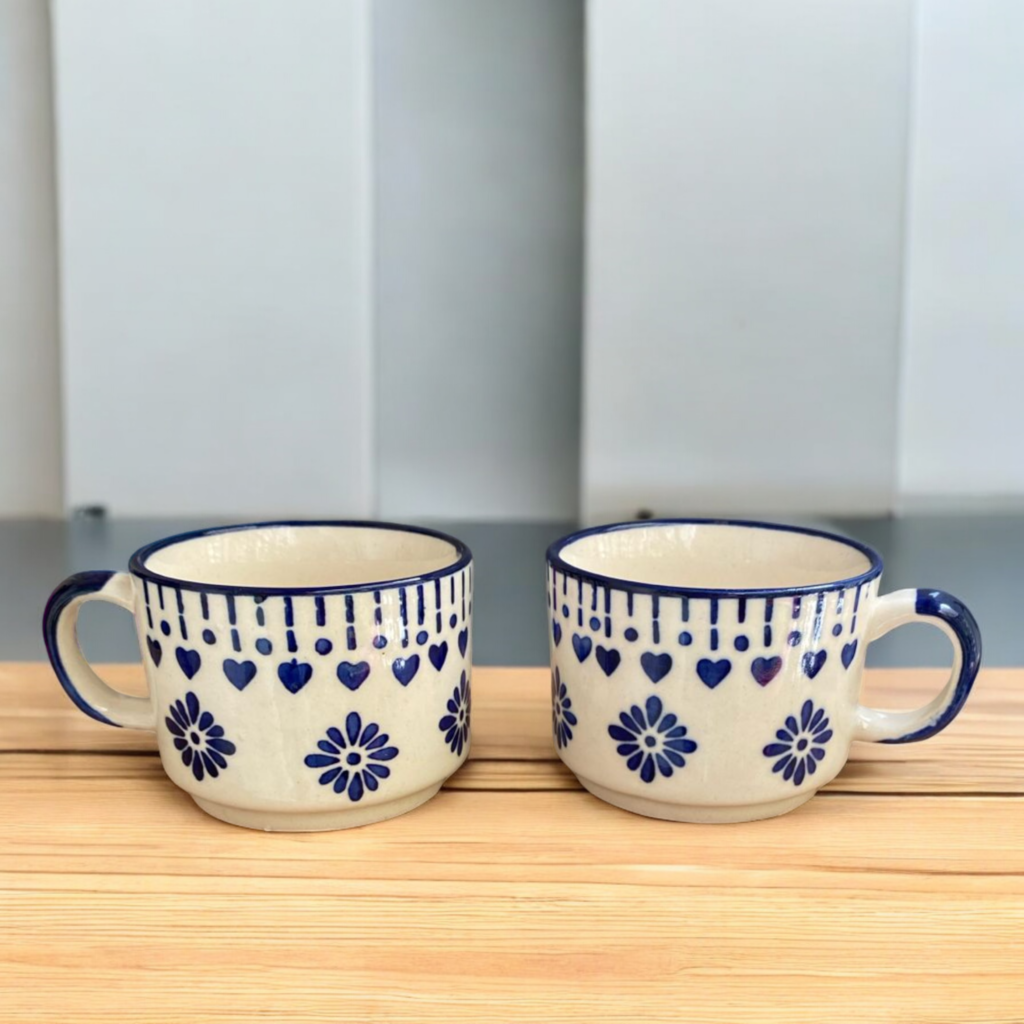 Vintage Floral Mug | Set of 4 - ArtisanVenue
